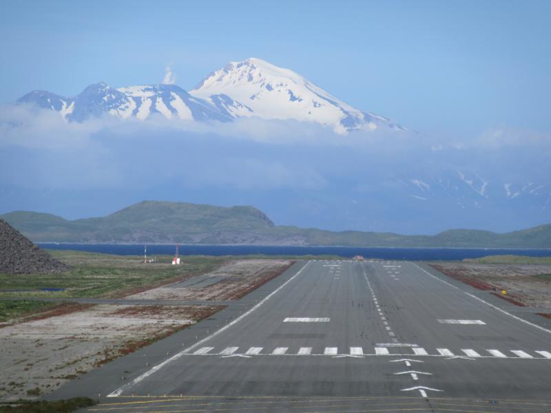 Great Sitkin, as viewed from Adak's runway, July 10, 2018. Photo ...